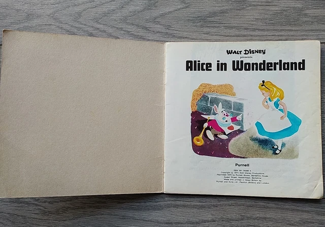 VINTAGE 1979 ALICE in Wonderland, Walt Disney Purnell London & Free ...