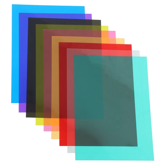 9 PCS FILM Diffuseur De Lumière Couleur Pour L'éclairage Gels Filtre ...