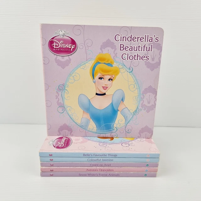 6X DISNEY PRINCESS Board Books Snow White Aurora Cinderella Jasmine ...
