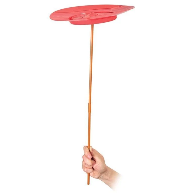 JUGGLING SPINNING PLATE W/STICK 1m Clown Juggle Stick Balancing Magic ...