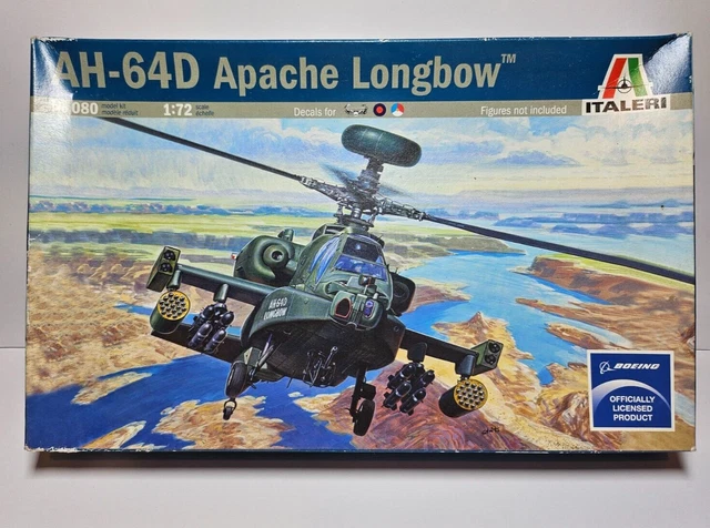 ITALERI AH 64D Apache Longbow Military Attack Helicopter Model Kit ...