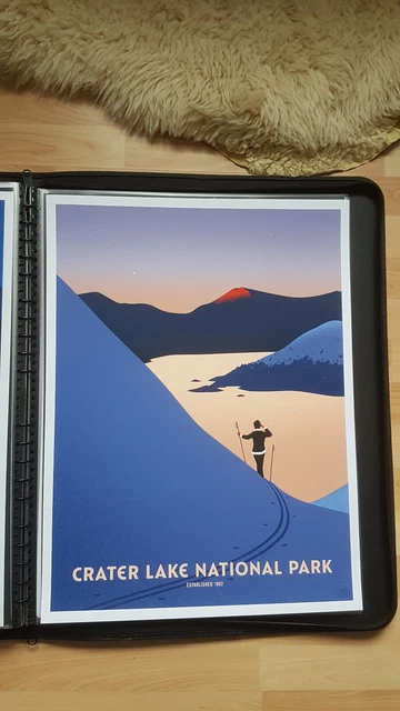 POSTER SCREENPRINT SÉRIGRAPHIE CRATER LAKE NATIONAL PARK Variant Thomas ...