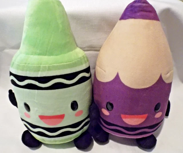 CRAYOLA OFFICIAL Plush Crayons 2017 Green and Purple - approx 25cms ...