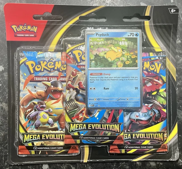 POKÉMON TCG: MEGA Evolution *** 3 Pack - Blister *** Psyduck - Factory ...