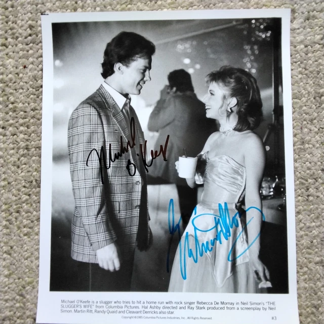 MICHAEL O'KEEFE & Rebecca De Mornay SIGNED Photo Movie Actors Sluggers Wife 1985 EUR 38,16 ...