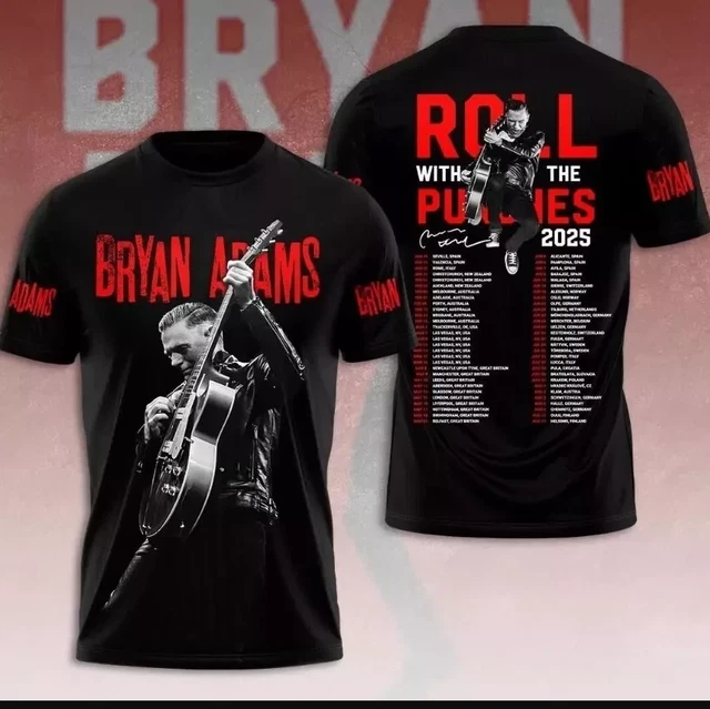 BRYAN ADAMS ROLL with the Punches 2025 AOP 3D T-shirt $27.92 - PicClick CA