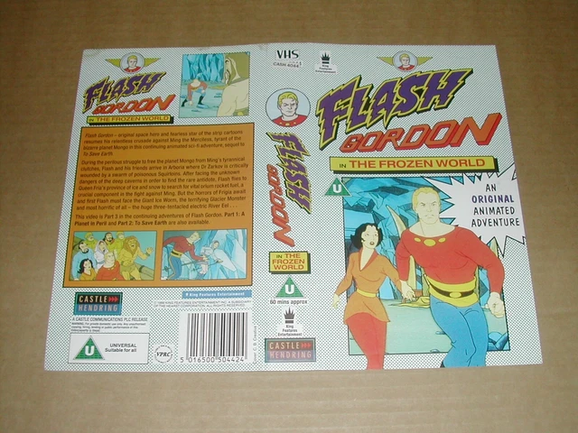 FLASH GORDON - THE FROZEN WORLD cartoon VHS video tape sleeve £8.00 ...