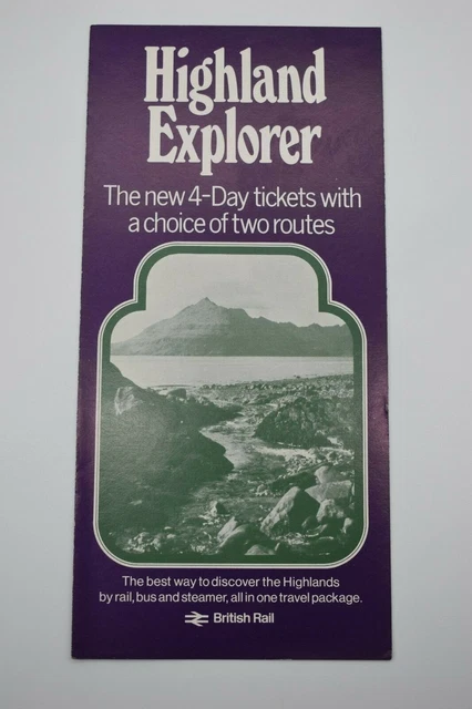 BRITISH RAILWAY LEAFLET Highland Explorer 1976 (S5) £4.50 - PicClick UK