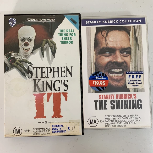 STEPHEN KING VHS Horror Lot. IT & The Shining. Jack Nicholson. Stanley Kubrick. $69.95 - PicClick AU