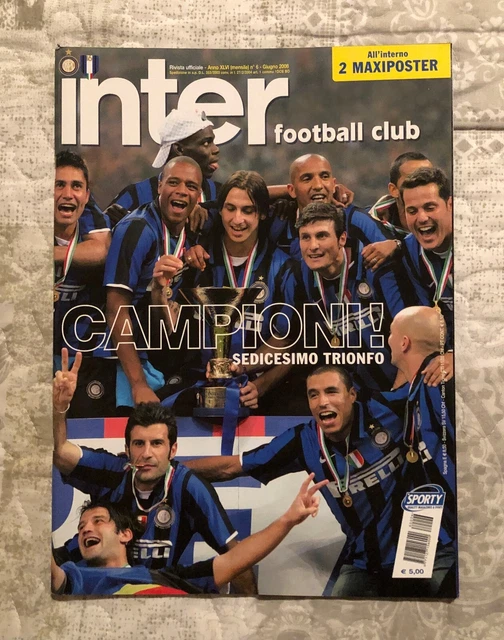RIVISTA INTER FOOTBALL Club Giugno 2008 Scudetto 16 + Maxiposter EUR 10 ...