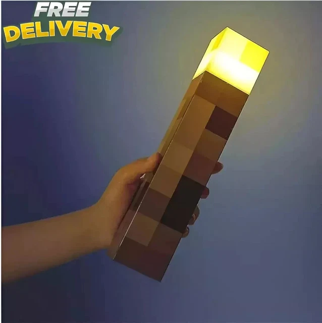 MINECRAFT GAME TORCH Lamp Led Night Light Home Decors usb Rechargeable ...