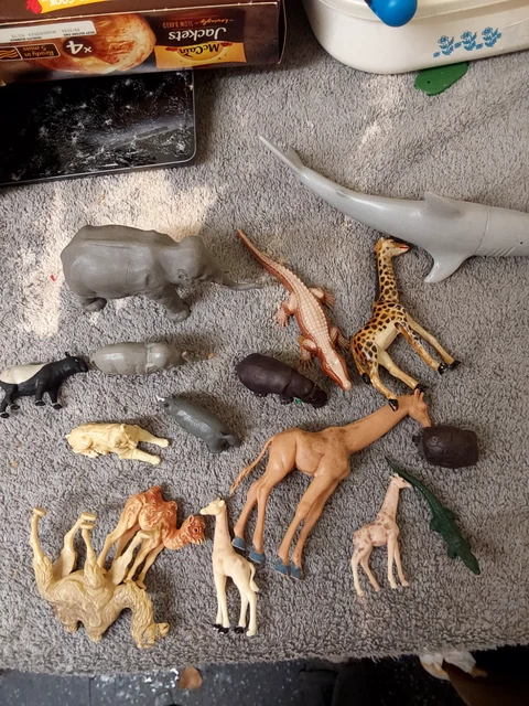 VINTAGE BRITAINS ZOO Animals Toy Bundle Lion Elephant Hippo Plastic £5. ...