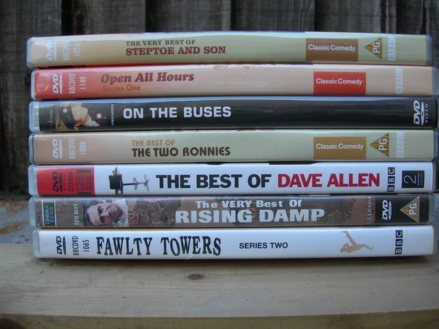 JOB LOT OF 7 Comedy Classic DVDs. Dave Allen/Steptoe & Son/Rising Damp ...