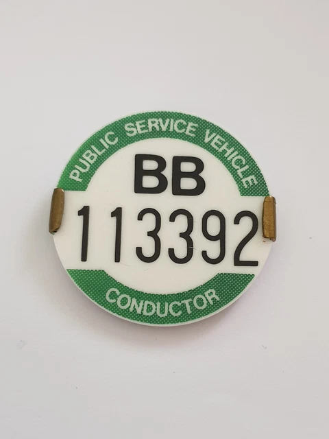PSV PUBLIC SERVICE Vehicle Bus Coach Conductor Lapel Badge BB ...
