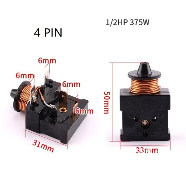 FREEZER REFRIGERATOR STARTER 1/2HP Fractional Relays Compressor ...