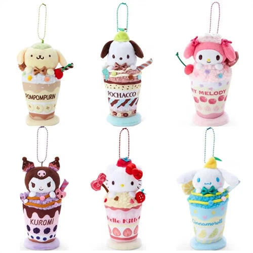 HELLO KITTY MYMELODY Cinnamoroll Kuromi Plush Toy Keychain Doll Bag Pendant Gift EUR 19,14 ...