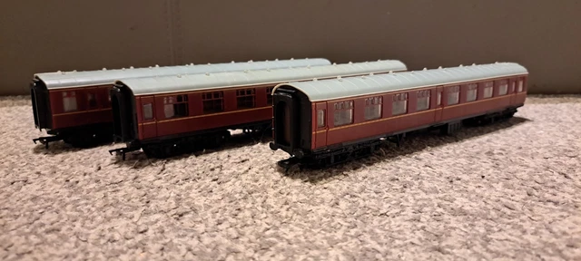 00 GAUGE MK1 Coaches British Railways Maroon X3 £21.50 - PicClick UK