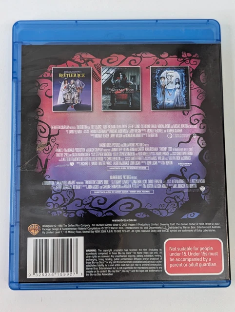 THE TIM BURTON COLLECTION - BLU-RAY 3 discs 3 movies Free Postage $13. ...