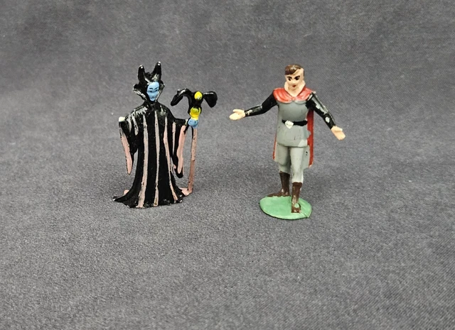 VTG 1961 MARX Disney Disneykins Prince Charming Maleficent Hand Painted ...