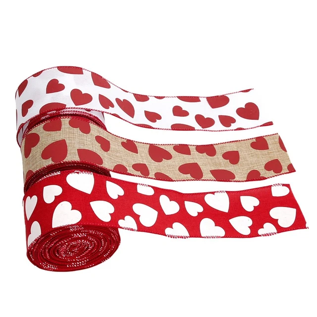3 ROLLS LOVE Ribbon Valentines Ribbons for Crafts Valentine's Day $20. ...