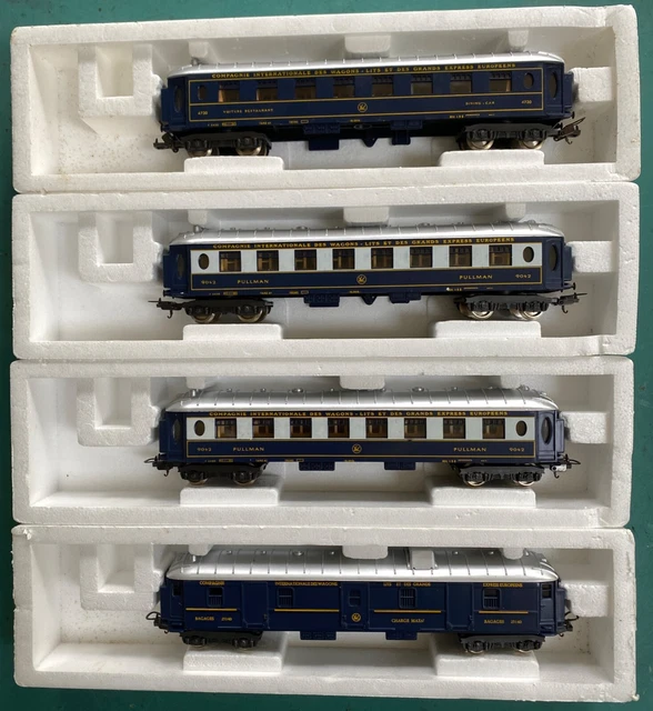 LIMA HO RAME 4 voitures voyageurs CIWL train bleu Pullman # 9201 9202 ...