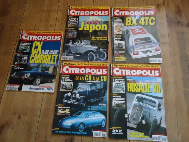 LOT X 5 Magazine Citropolis Cx Cabriolet E C6 - Ds Dragonfly Rosalie ...