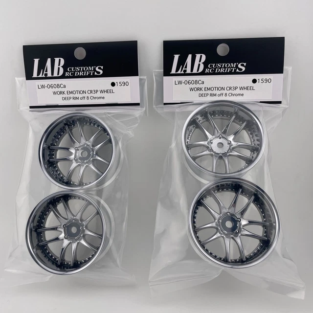 LAB LW-0608CA X2 WORK EMOTION CR3P WHEEL DEEP RIM off8 Chrome RC wheel ...