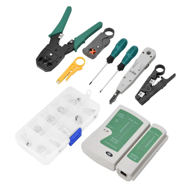 LAN NETWORK SERVICE Tool Kit Cable Tester Kit 11-piece Combination Kit ...