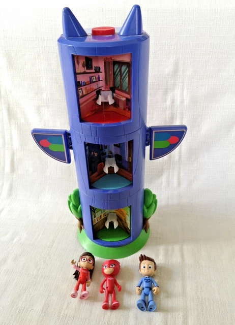 PJ MASKS TRANSFORMING Tower Totem Pole Playset 3 Figures Working ...