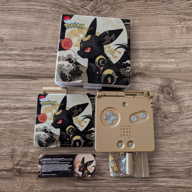 NINTENDO GAME BOY Advance SP Pokémon Umbreon Shell And Custom Box £29. ...