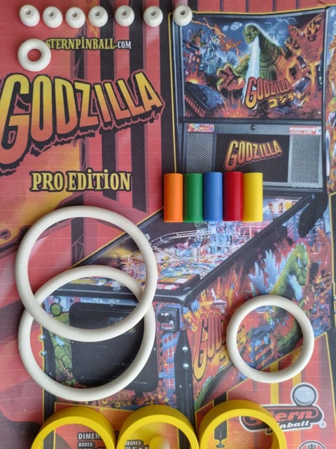 FLIPPER STERN-GODZILLA (PREMIUM/LE) -KIT ELASTIQUES-DOIGT DE BATTEUR ...