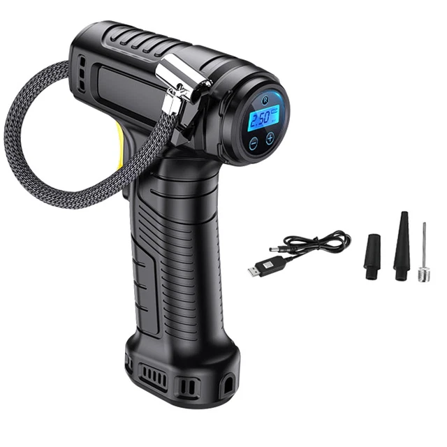 COMPRESSEUR D'AIR PORTABLE 120 W Pompe Gonflable Numérique Sans Fil ...