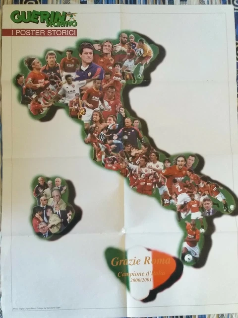 POSTER ROMA CAMPIONE D'Italia Scudetto 2000/01 + Poster Pippo Inzaghi ...
