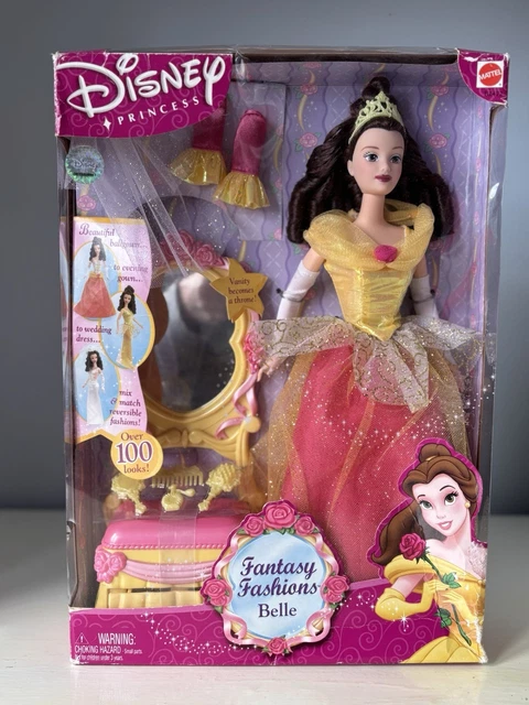 NEW IN BOX- 2002 VINTAGE Disney Princess Fantasy Fashions BELLE Doll ...