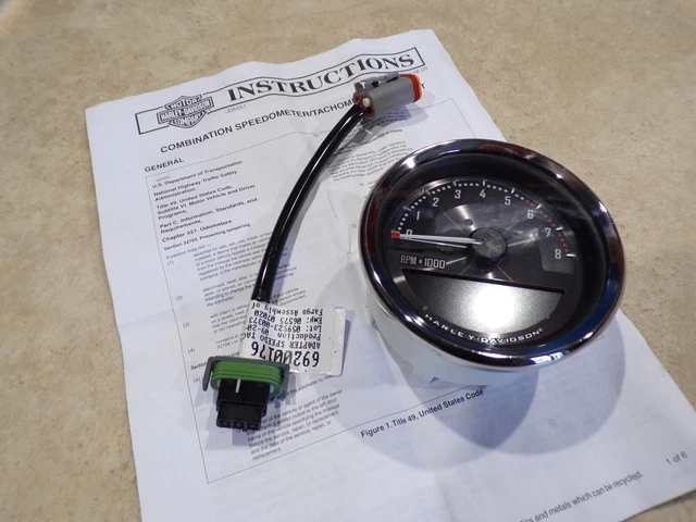 HARLEY DAVIDSON DYNA Speedometer Tachometer gauge clocks speedo kit ...