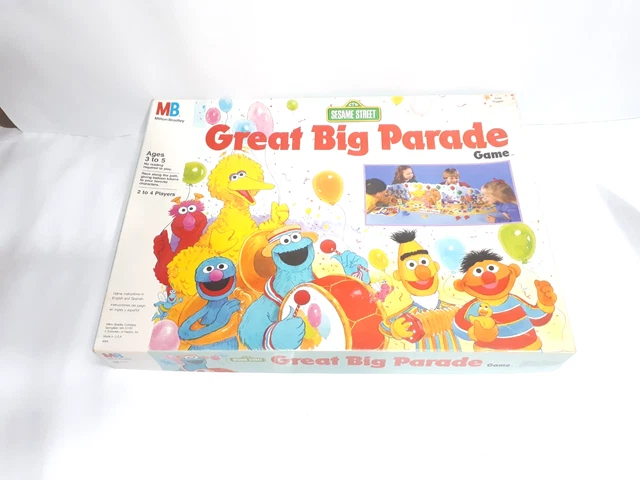 VINTAGE MB GAMES Sesame Street Great Big Parade Muppets Big Bird Board ...