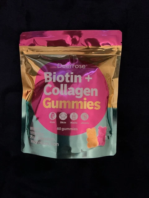 BIOTON + COLLAGEN Gummies 60 Gummies Deerose Brand With B Vitamins Zinc ...