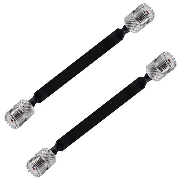 2 PACK 40CM Coaxial Cable Window/Door Pass Through Flat Cable, SO239 ...