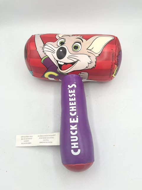 CHUCK E CHEESE Soft Whack A Mole Hammer Mallet Kids Plush Toy Mouse 9 ...