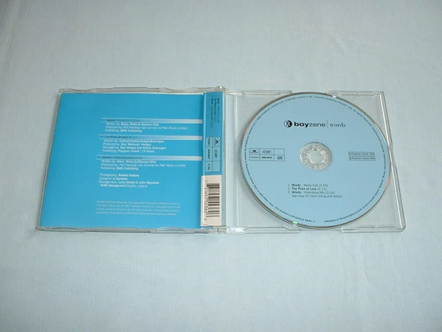 BOYZONE UK 1996 CD Single - Words Incls New Song & Remix CD1 (RONAN ...