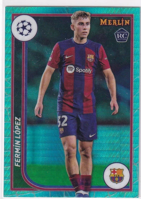 TOPPS MERLIN CROMO 2024 Champions League N º 39 Fermin Lopez Rookie ...