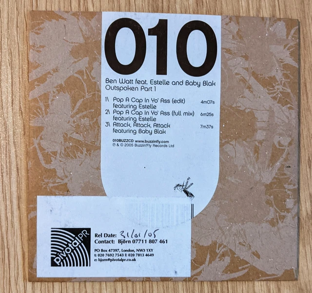 BEN WATT FEAT. Estelle And Baby Blak - Outspoken Part 1 2005 CD Promo ...