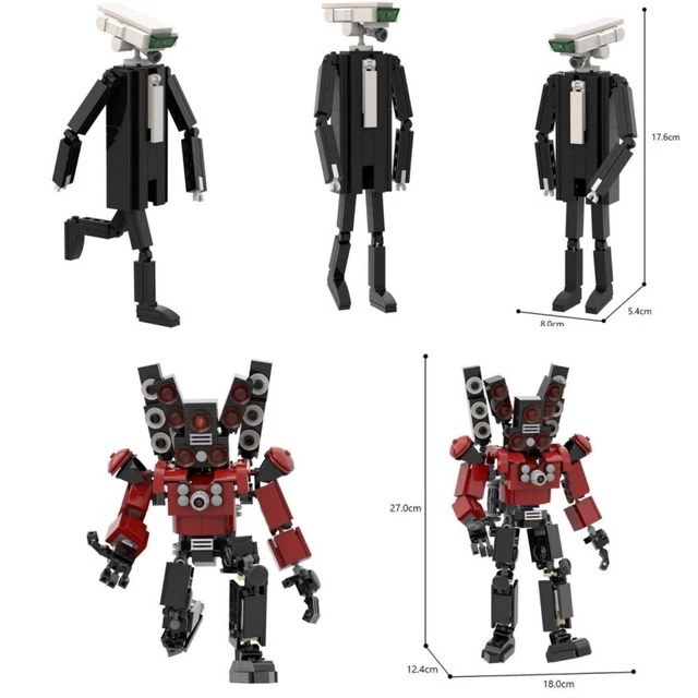 BUILDING TOYS SKIBIDI Toilet Model Blocks Set Speakerman Titan/ Mini ...