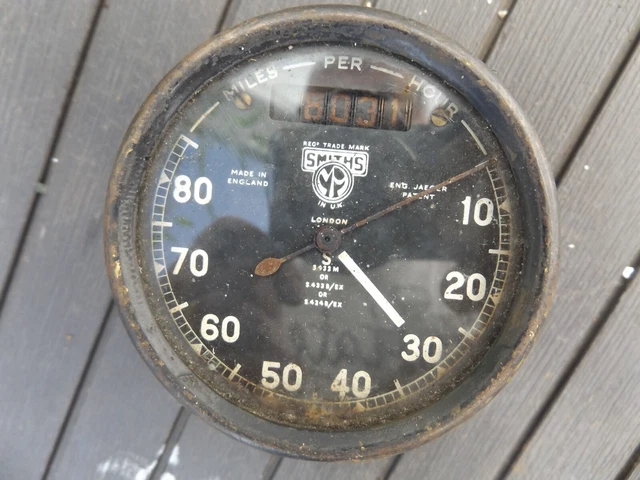 VINTAGE MOTORCYCLE SMITHS 80 Mph Chronometric Speedo Speedometer Bsa ...