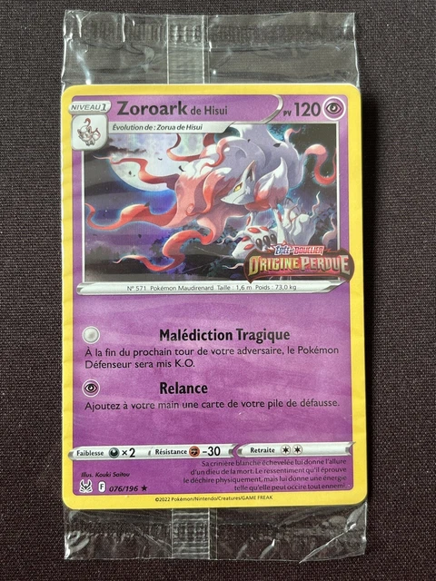 CARTE POKÉMON NEUVE Zoroark de Hisui PROMO 076/196 Origine Perdue Scellé FR EUR 4,50 - PicClick FR