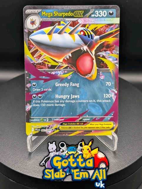 MEGA SHARPEDO EX 061/094 Mint Phantasmal Flames Double Rare Pokémon ...