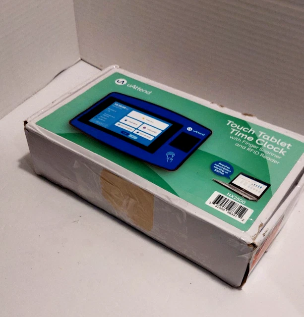 UATTEND BIOMETRIC FINGERPRINT Touch Tablet Time Clock System, Blue ...