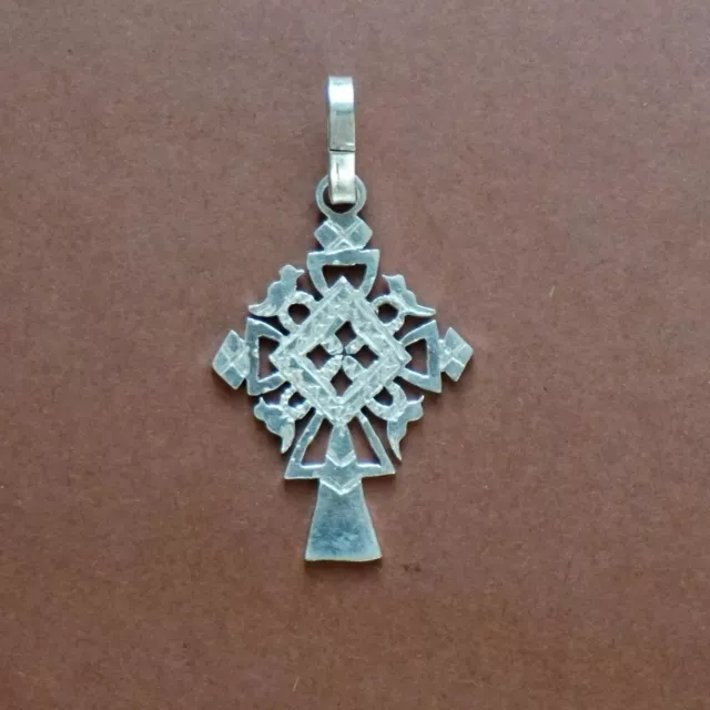 ETHIOPIAN SILVER NECK Cross Pendant Coptic Orthodox African Christian ...