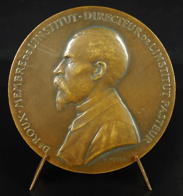 MÉDAILLE EMILE ROUX 1913 Fondateur & directeur de l'institut Pasteur ...