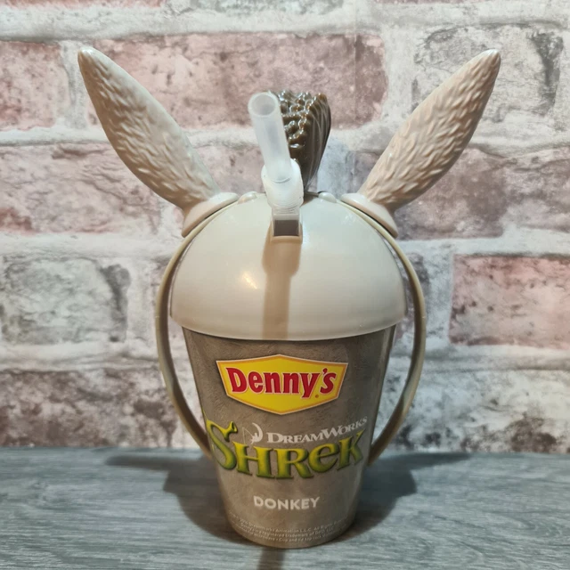 RARE DONKEY SHREK Dreamworks Denny's Plastic Kid's Cup With Headband ...